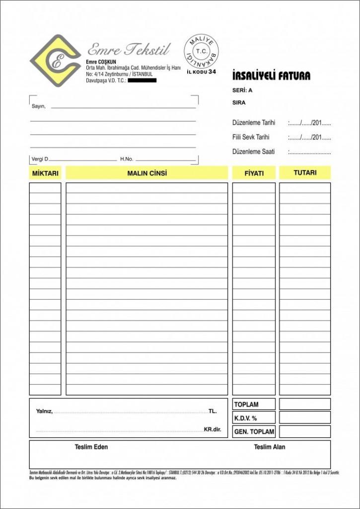 Faturalarınızda Fark Yaratıyoruz | Matbaa | Anlaşmalı Matbaa | Fatura ...